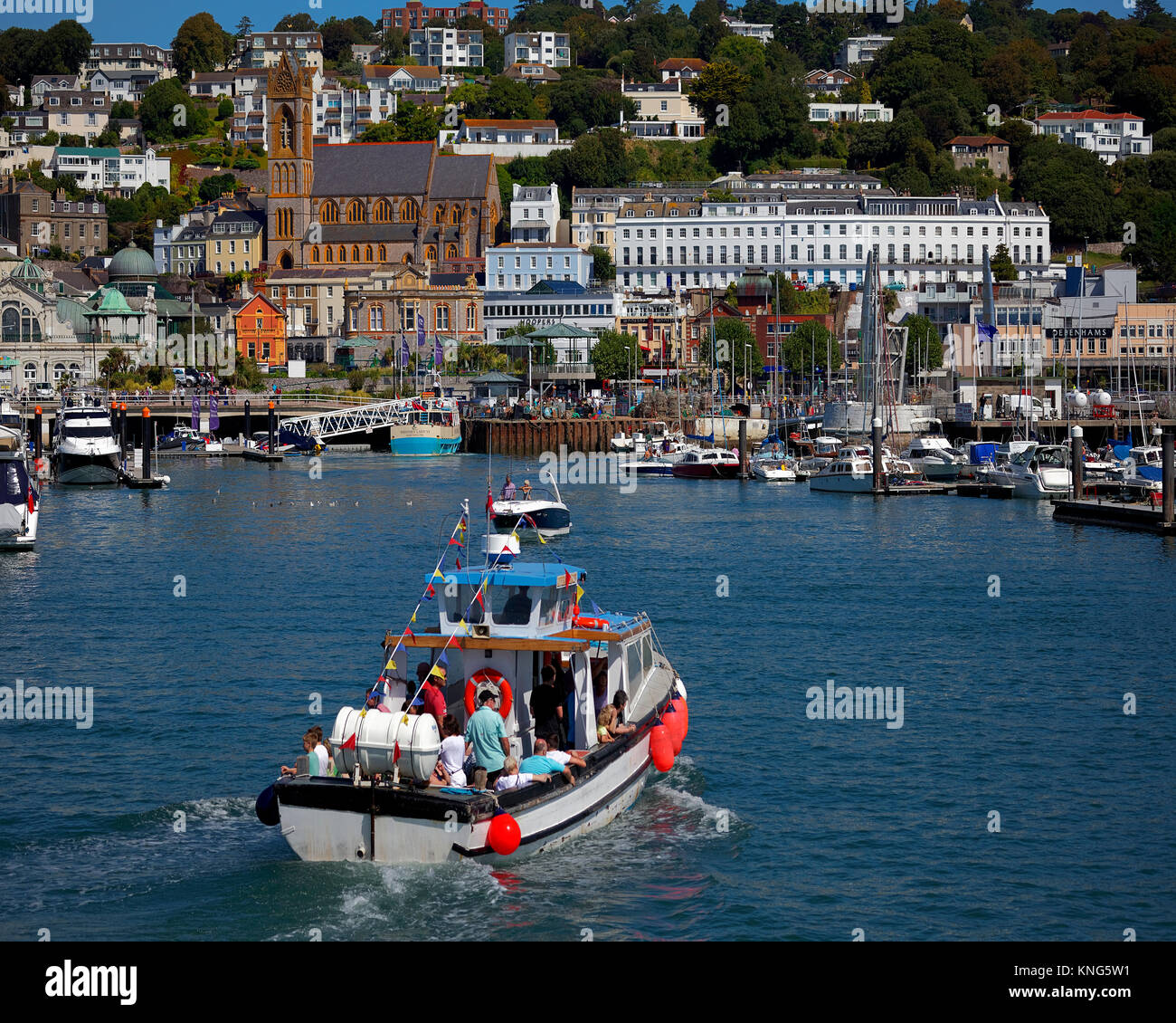 GB - DEVON: Torquay harbour and town Stock Photo - Alamy