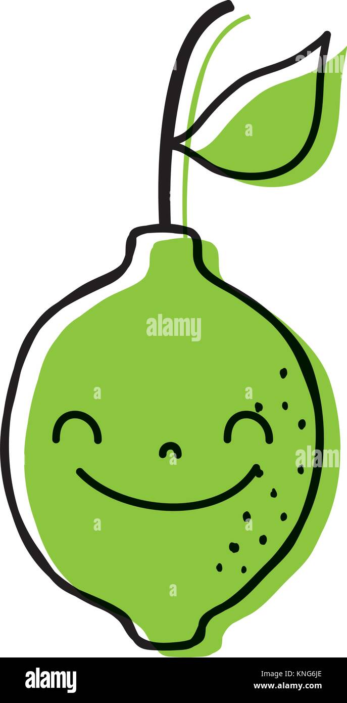 color cute lemon kawaii happy fruit Stock Vector Image & Art - Alamy