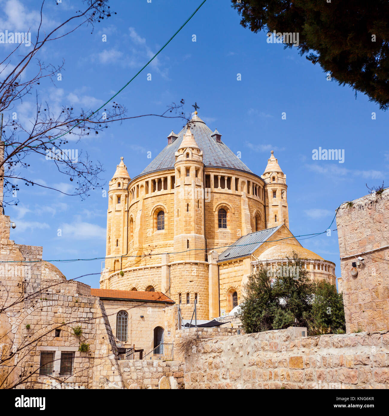 Dormition Abbey church. Old town. Jerusalem. Israel Stock Photo - Alamy