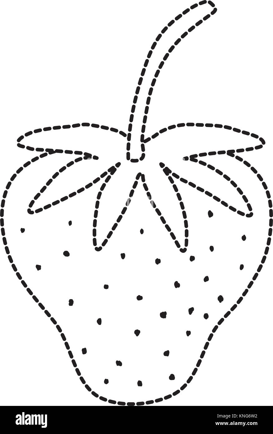 dotted shape delicious strawberry fresh and organic fruit Stock Vector ...