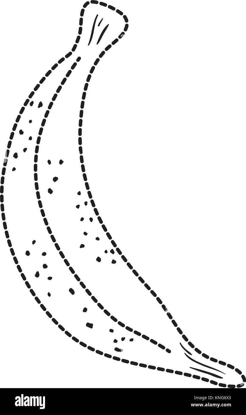 dotted shape delicious banana fresh and organic fruit Stock Vector ... dotted shape delicious banana fresh and organic fruit Stock Vector ...