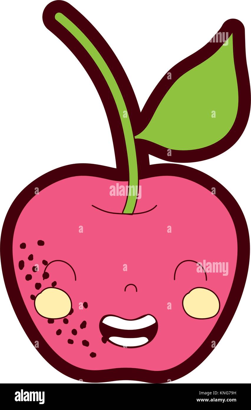 Color line cute apple Stock Vector Images - Alamy