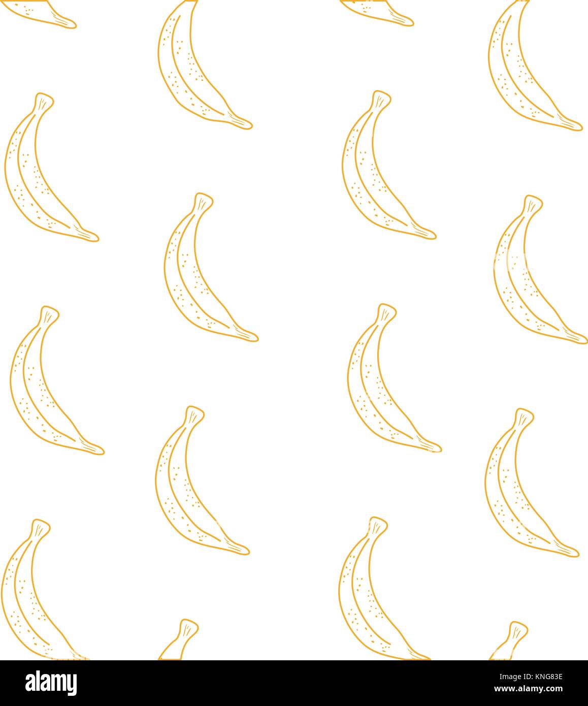 color line delicious banana fruit background design Stock Vector Image ...