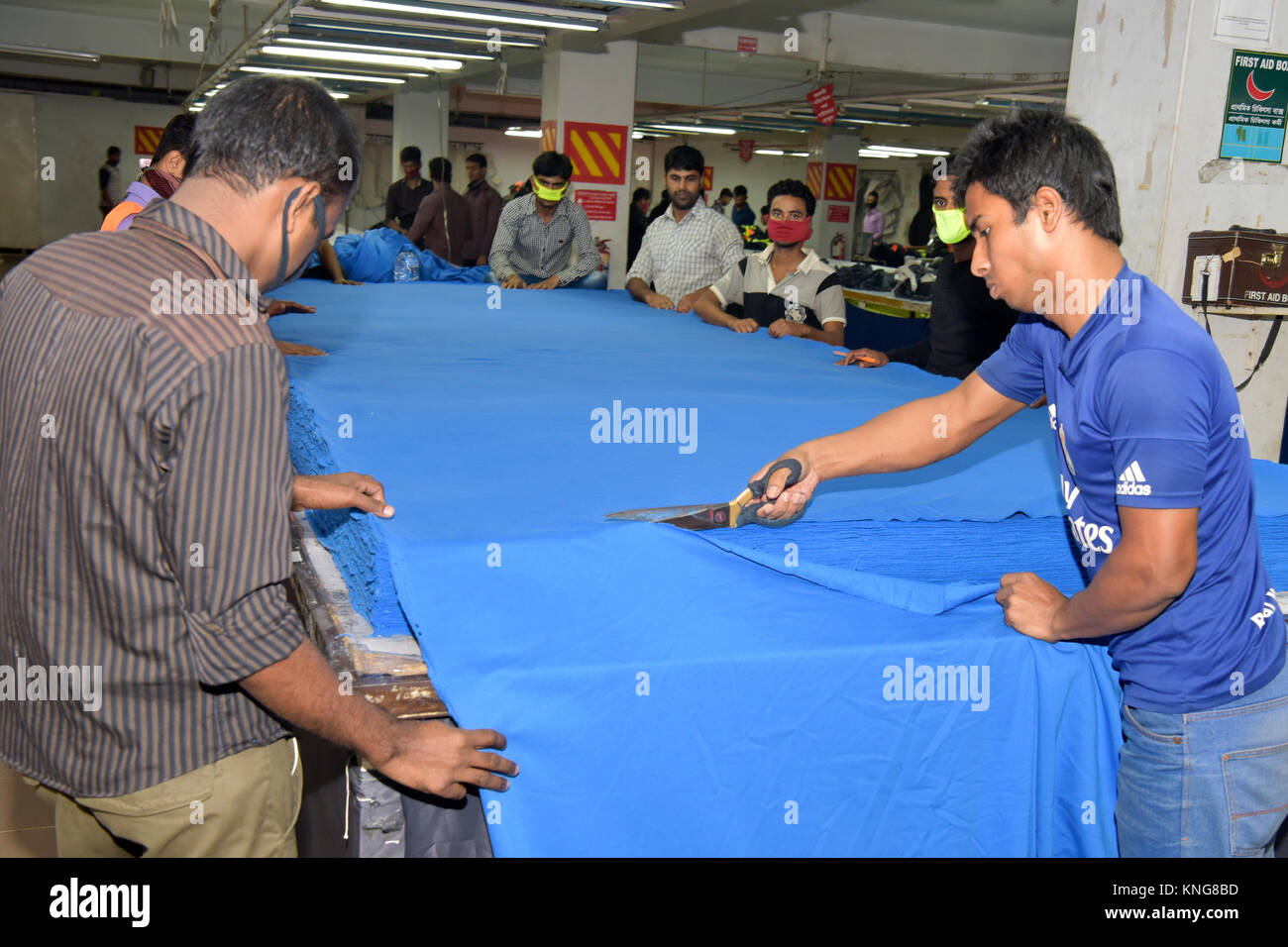 DHAKA, BANGLADESH - DECEMBER 26, 2016: Bangladeshi garments workers ...