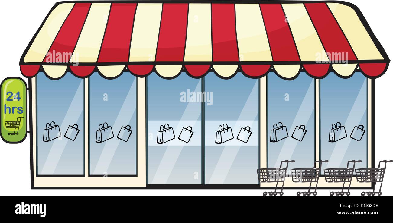 illustration of a store on a white background Stock Vector Image & Art ...
