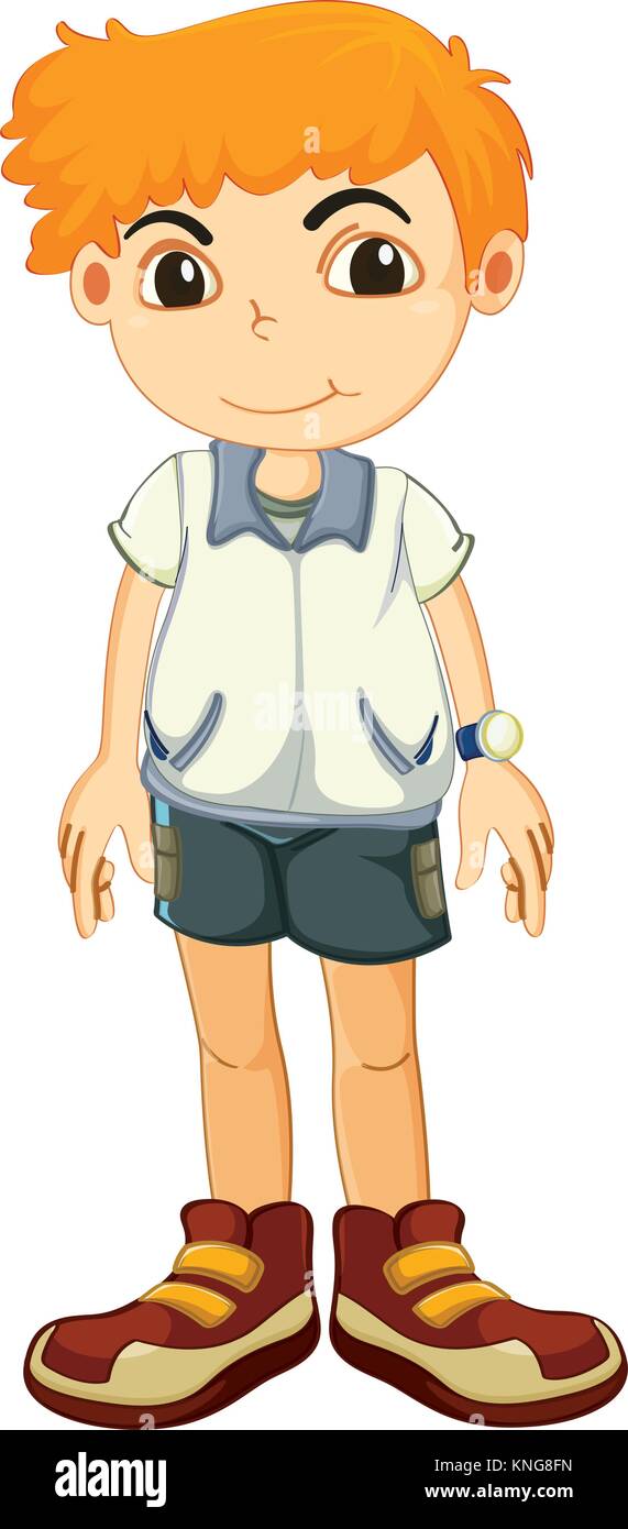illustration of a boy on a white background Stock Vector Image & Art ...