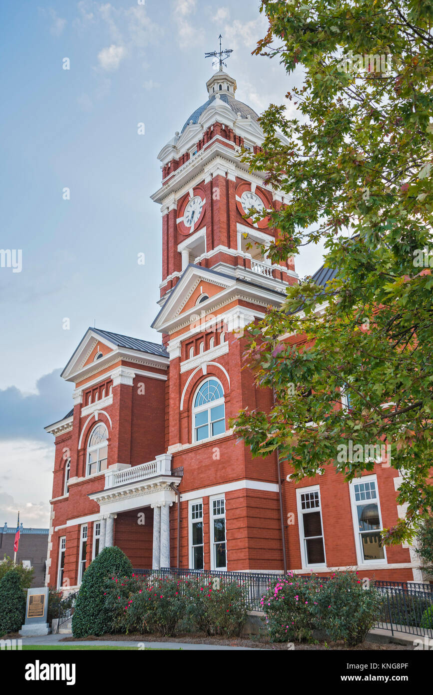 Monroe County Courthouse in Forsyth, Georgia, was built in 1896 and is ...