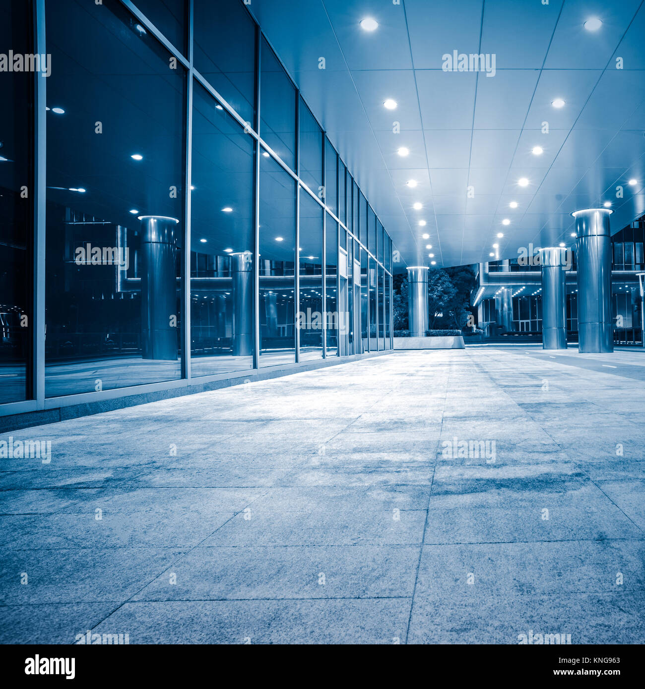 empty brick floor front of modern building in Shanghai Stock Photo - Alamy