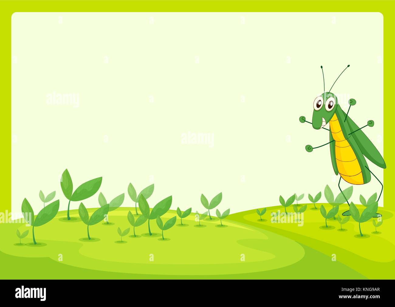 Illustration of a grasshopper in a beautiful nature Stock Vector Image ...