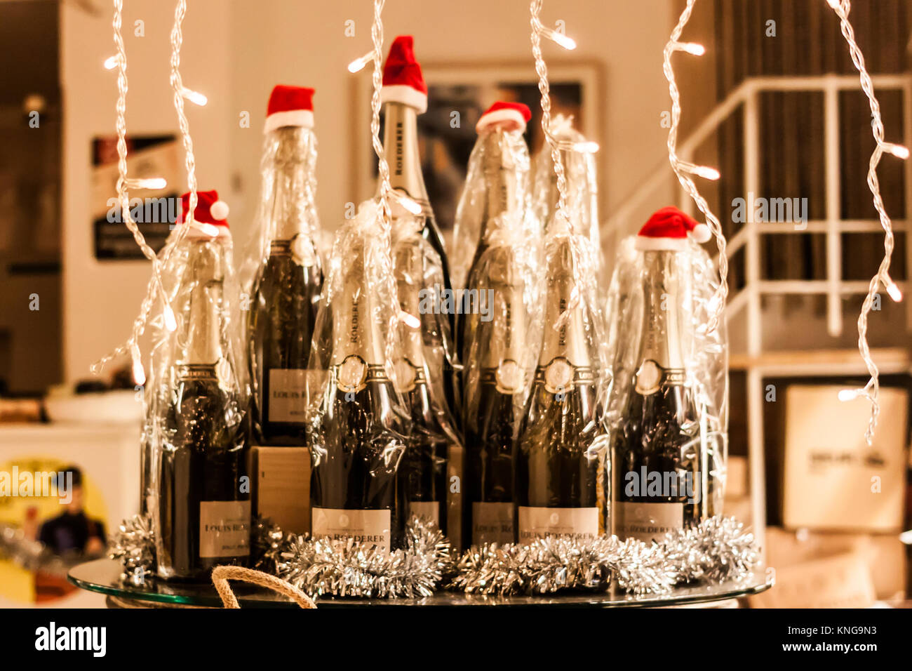 Bottles of wine christmas hi-res stock photography and images - Alamy