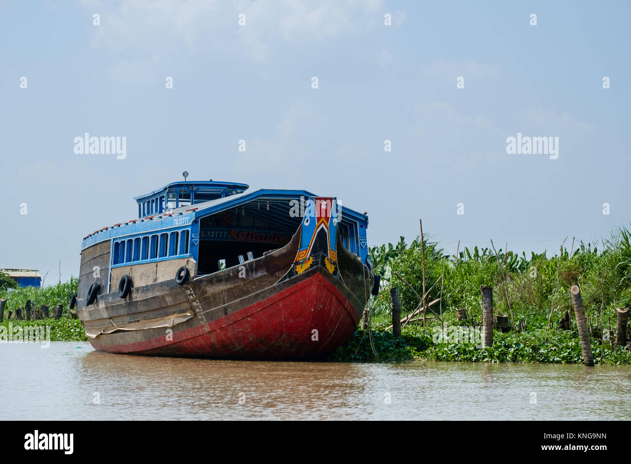 River Boat in the Mekong River, Vietnam Stock Photo - Alamy