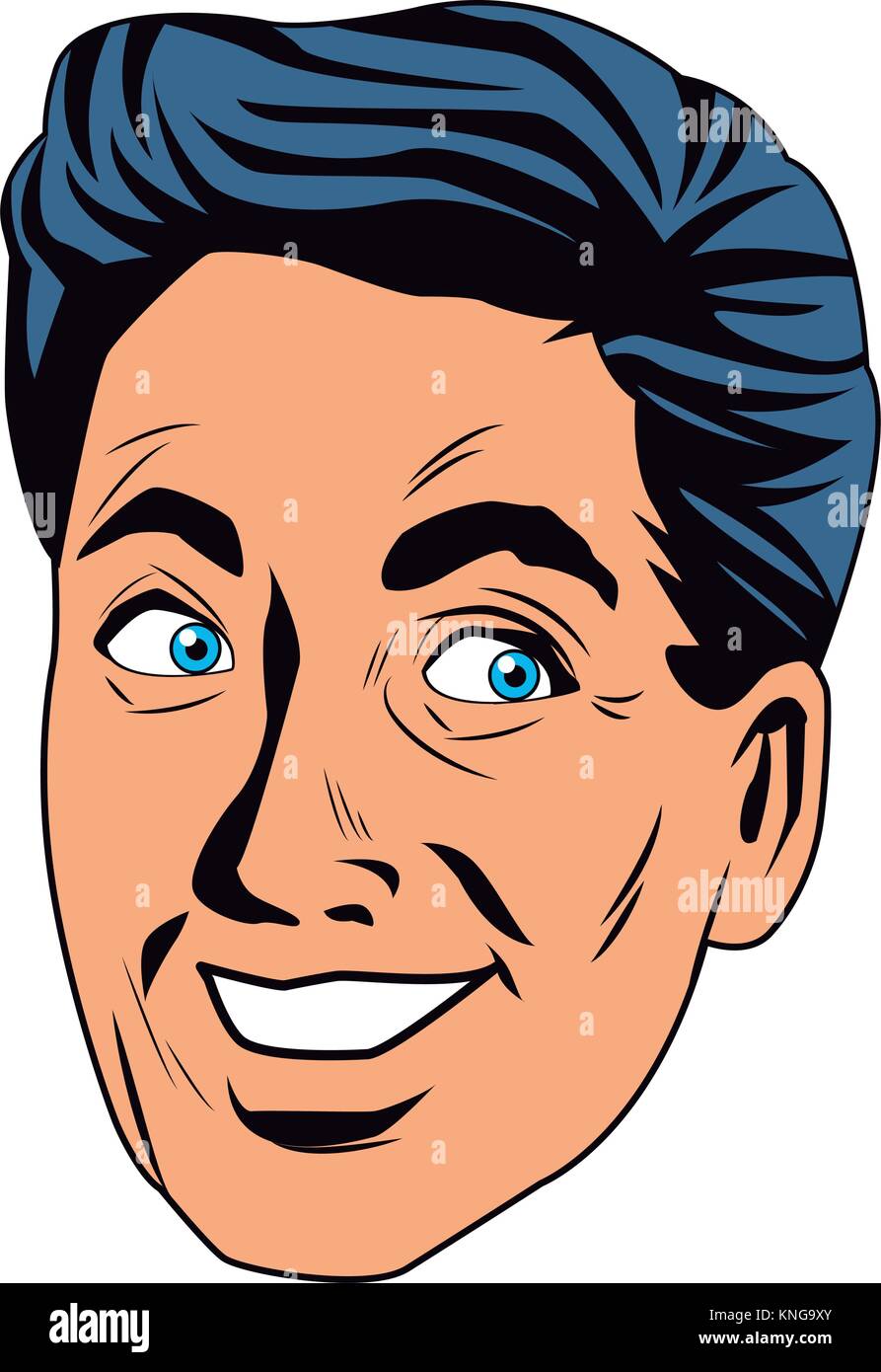 Man face pop art cartoon Stock Vector Image & Art - Alamy