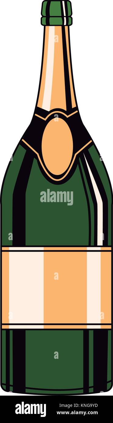 Champagne bottle pop art Stock Vector Image & Art - Alamy