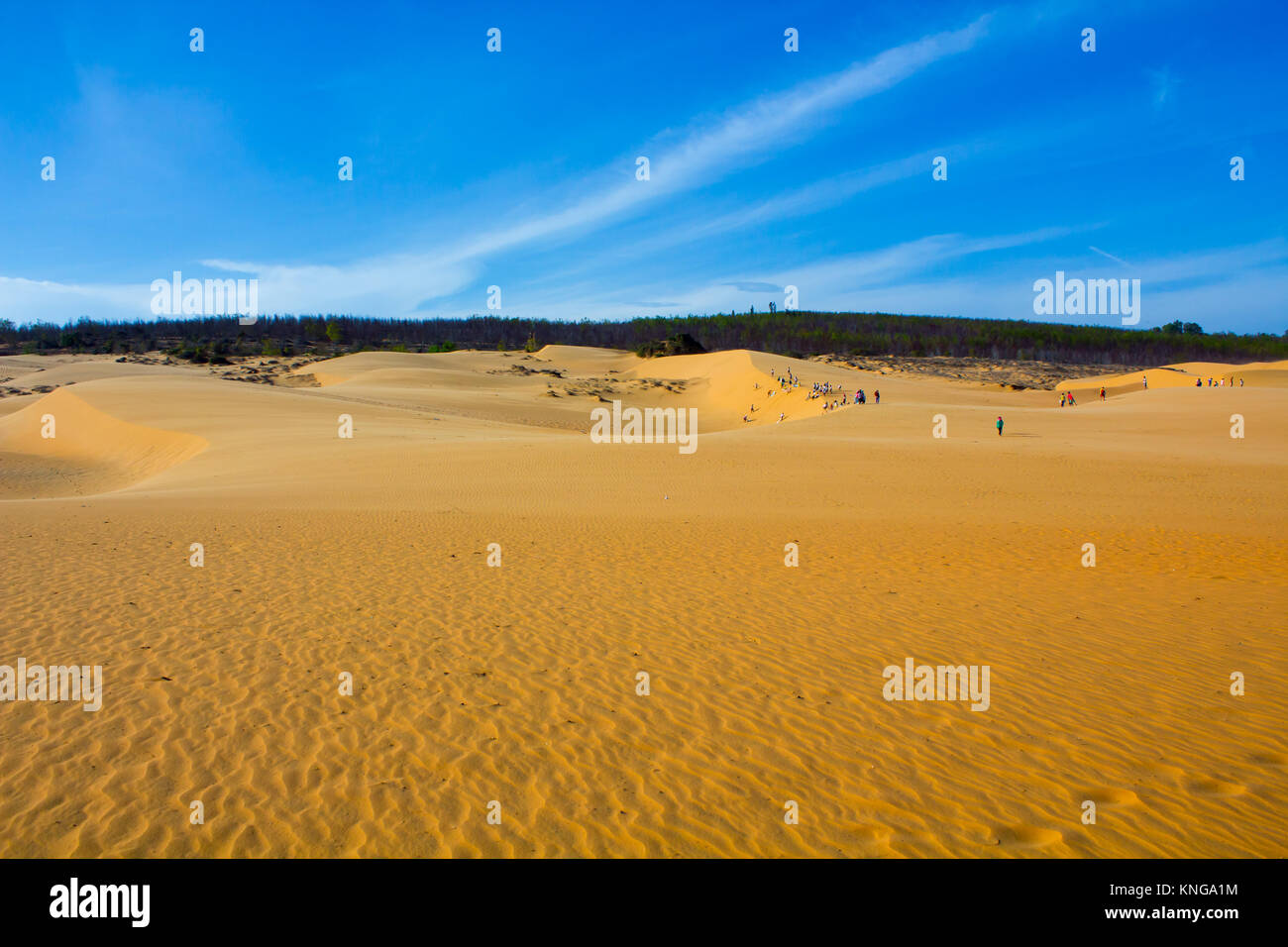 Beauty of Landscape desert, Red Sand Dune Mui Ne in Vietnam on Sunny ...