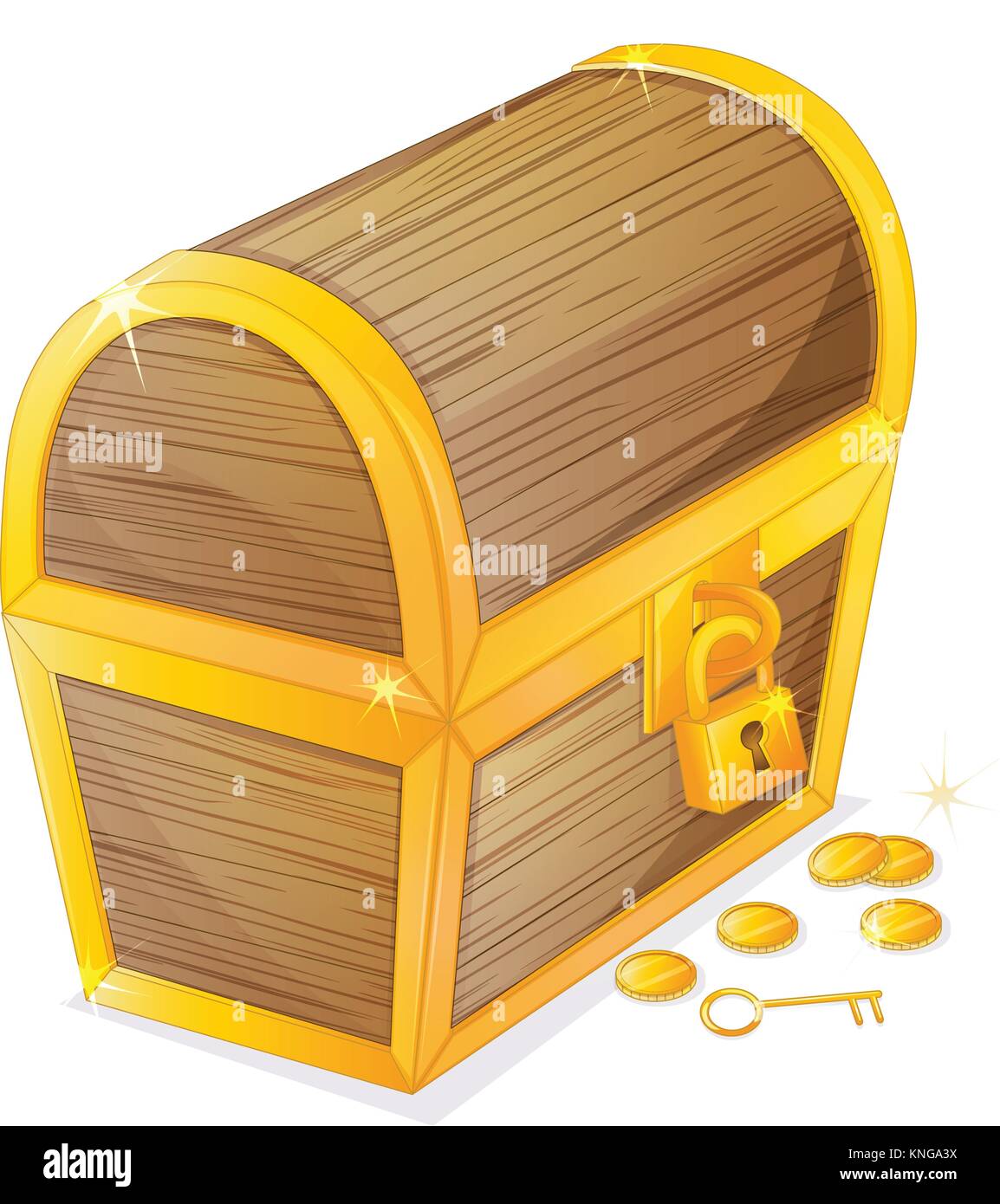 illustration of a jewellery box on a white background Stock Vector ...