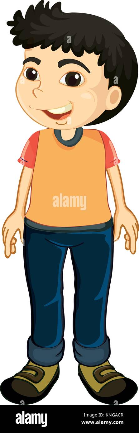 illustration of a boy on a white background Stock Vector Image & Art ...