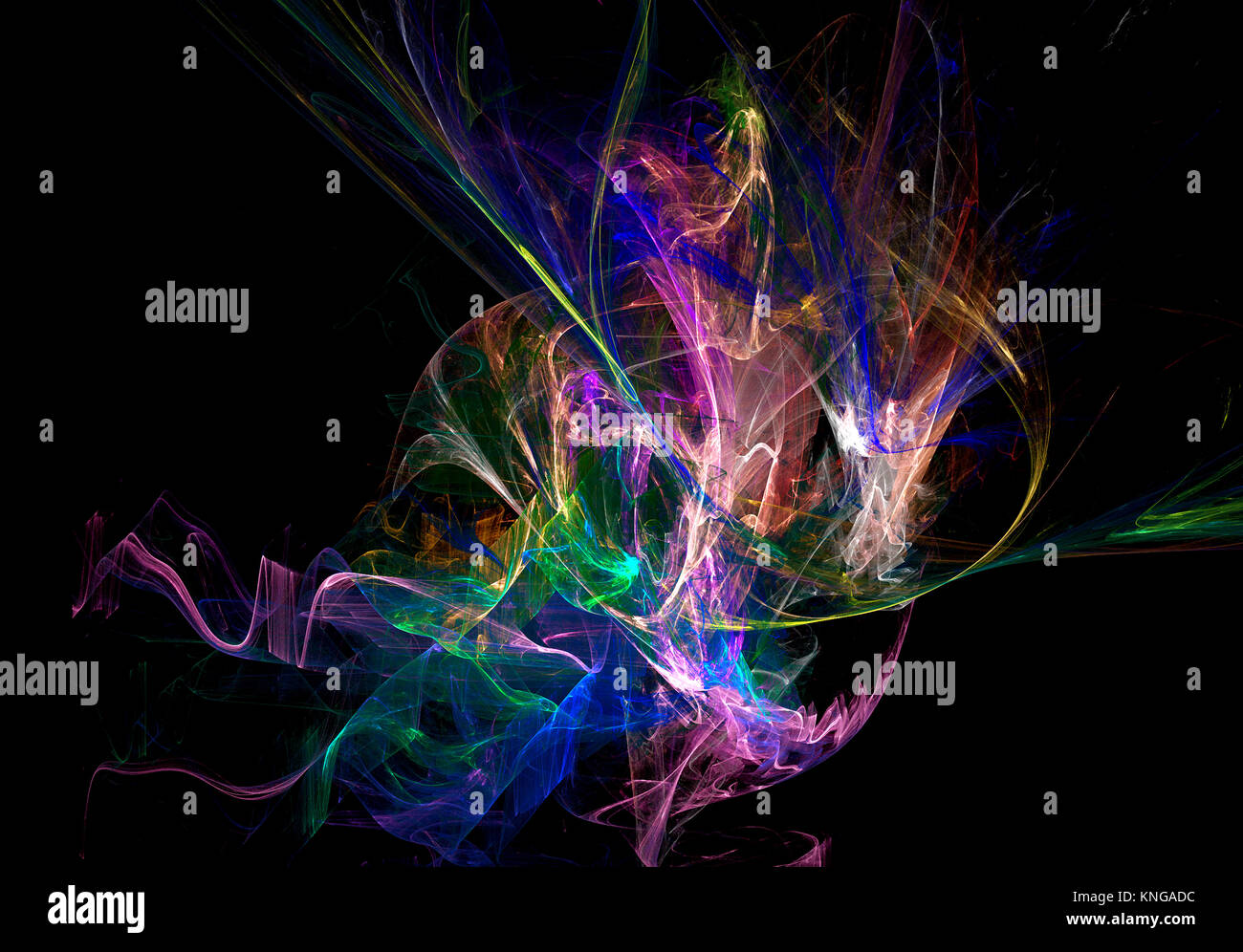 Flame fractal digitally generated nebula Stock Photo - Alamy