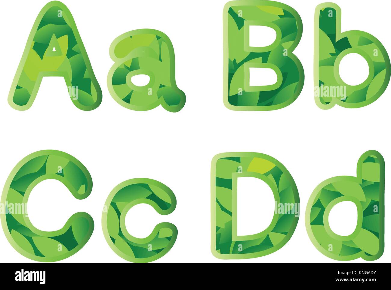 illustration of alphabets on a white background Stock Vector Image ...