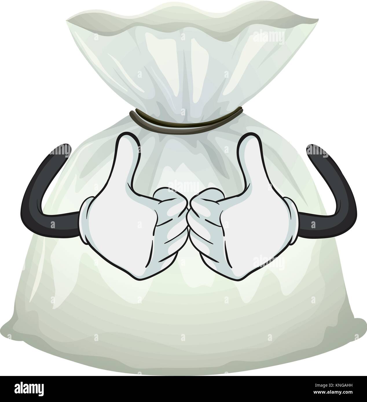 Illustration of a pouch bag on a white background Stock Vector Image ...