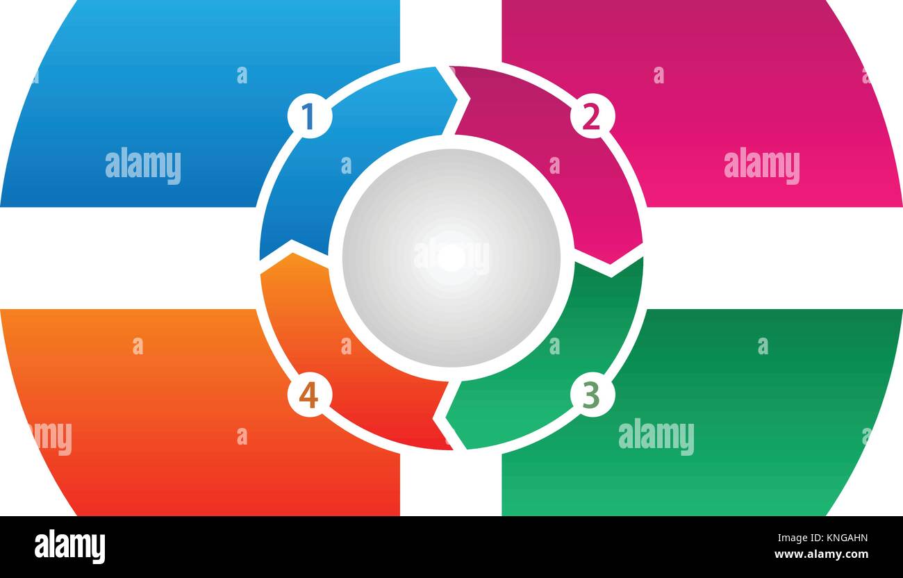 4 Step Process Flow Corporate Info-graphic Vector Stock Vector Image ...