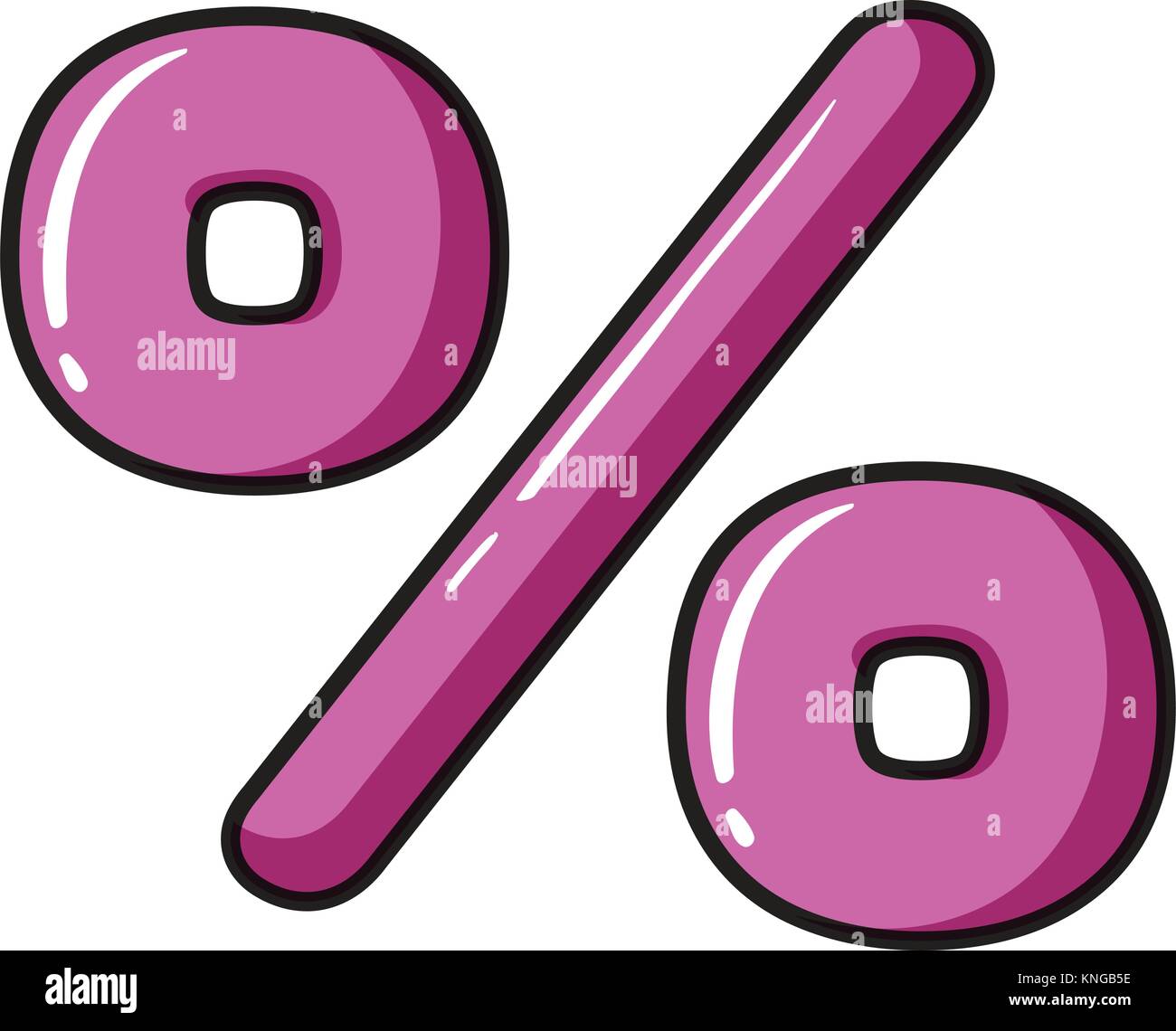 Illustration of a percentage symbol on a white background Stock Vector ...