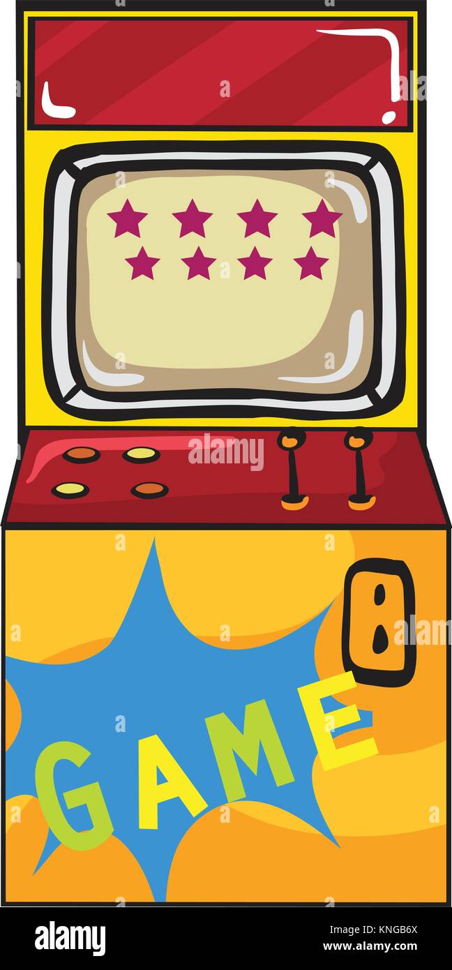 illustration of a gaming machine on a white background Stock Vector ...