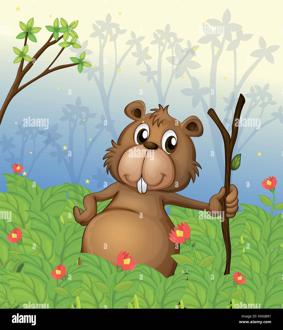 Fat beaver Stock Vector Images - Alamy
