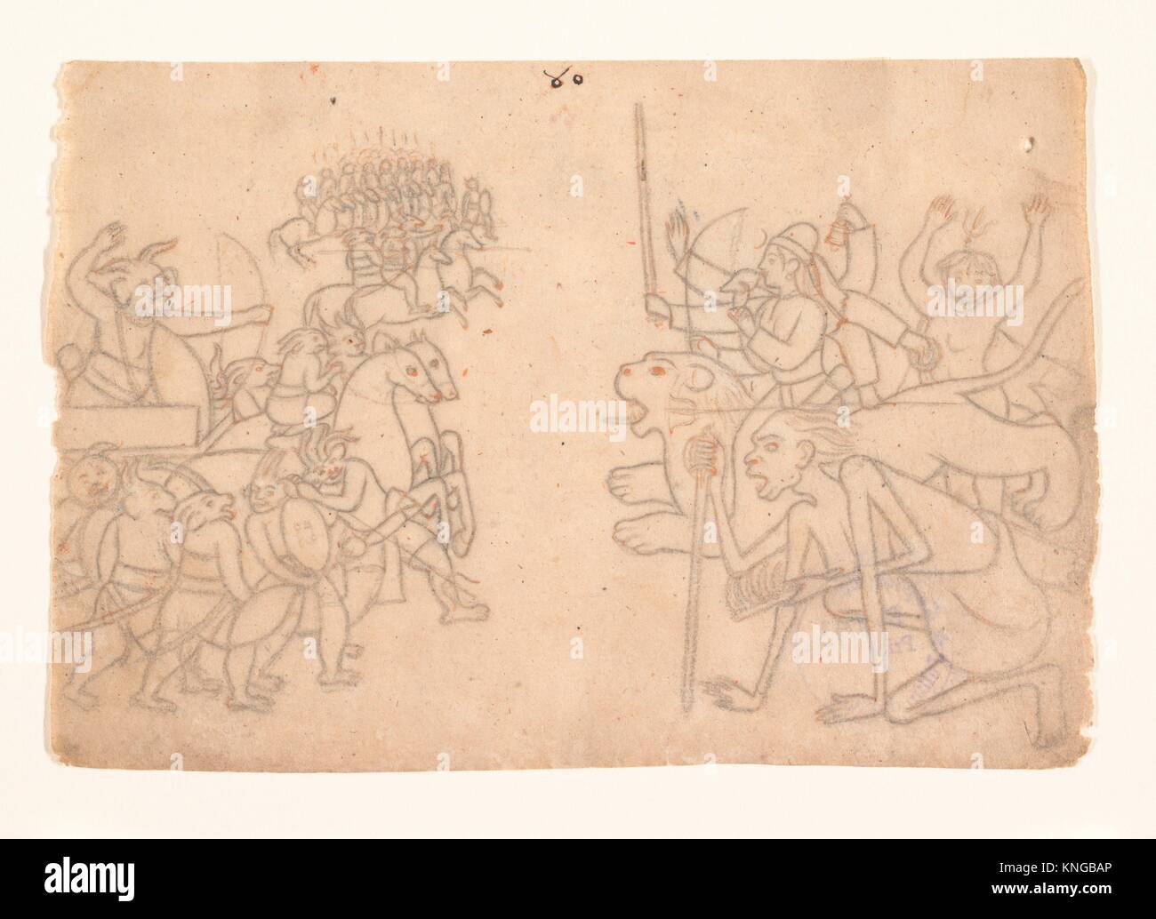 Durga and Kali Approach the Gathered Armies of Chanda and Munda: Scene ...