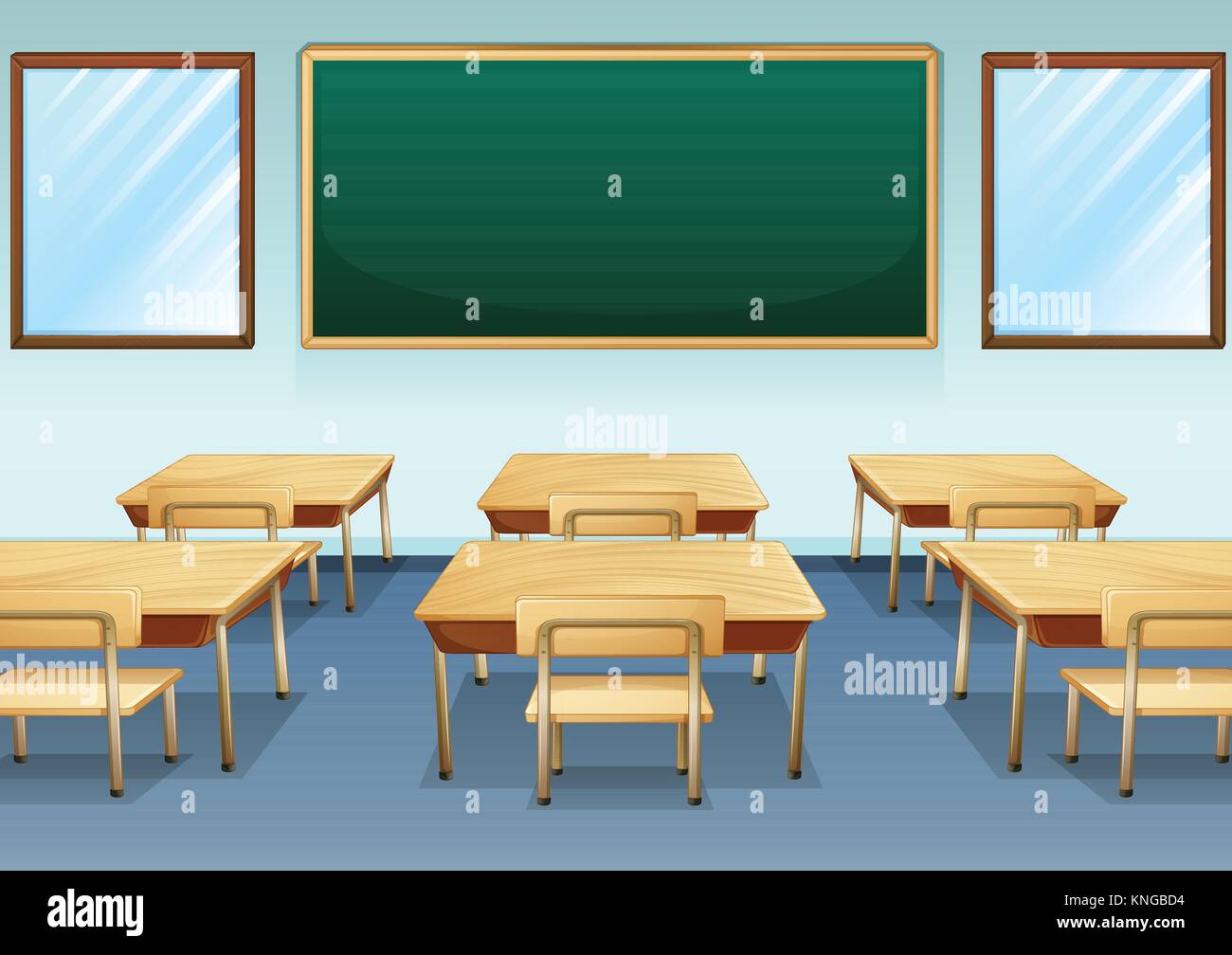Illustration of a clean and empty classroom Stock Vector Image & Art ...