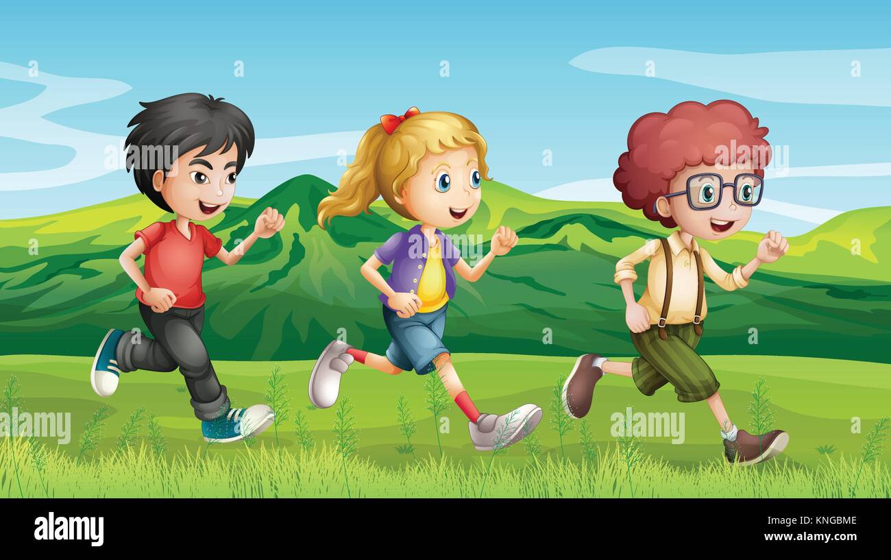 Clipart Running Children