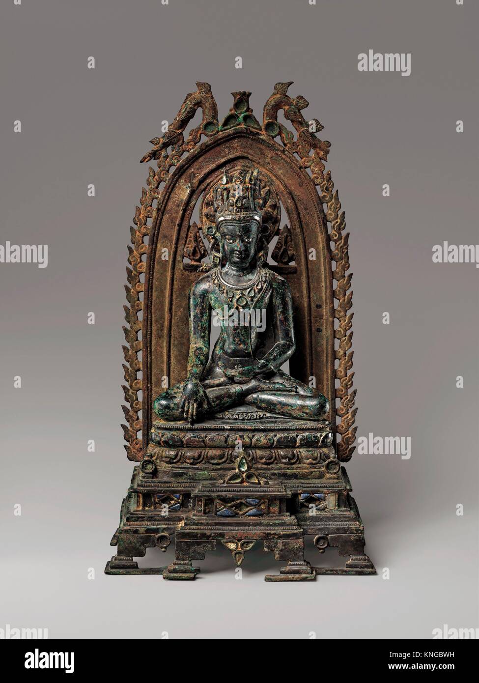 Crowned Buddha. Period: Pala period, Kurkihar style; Date: 10th-11th ...