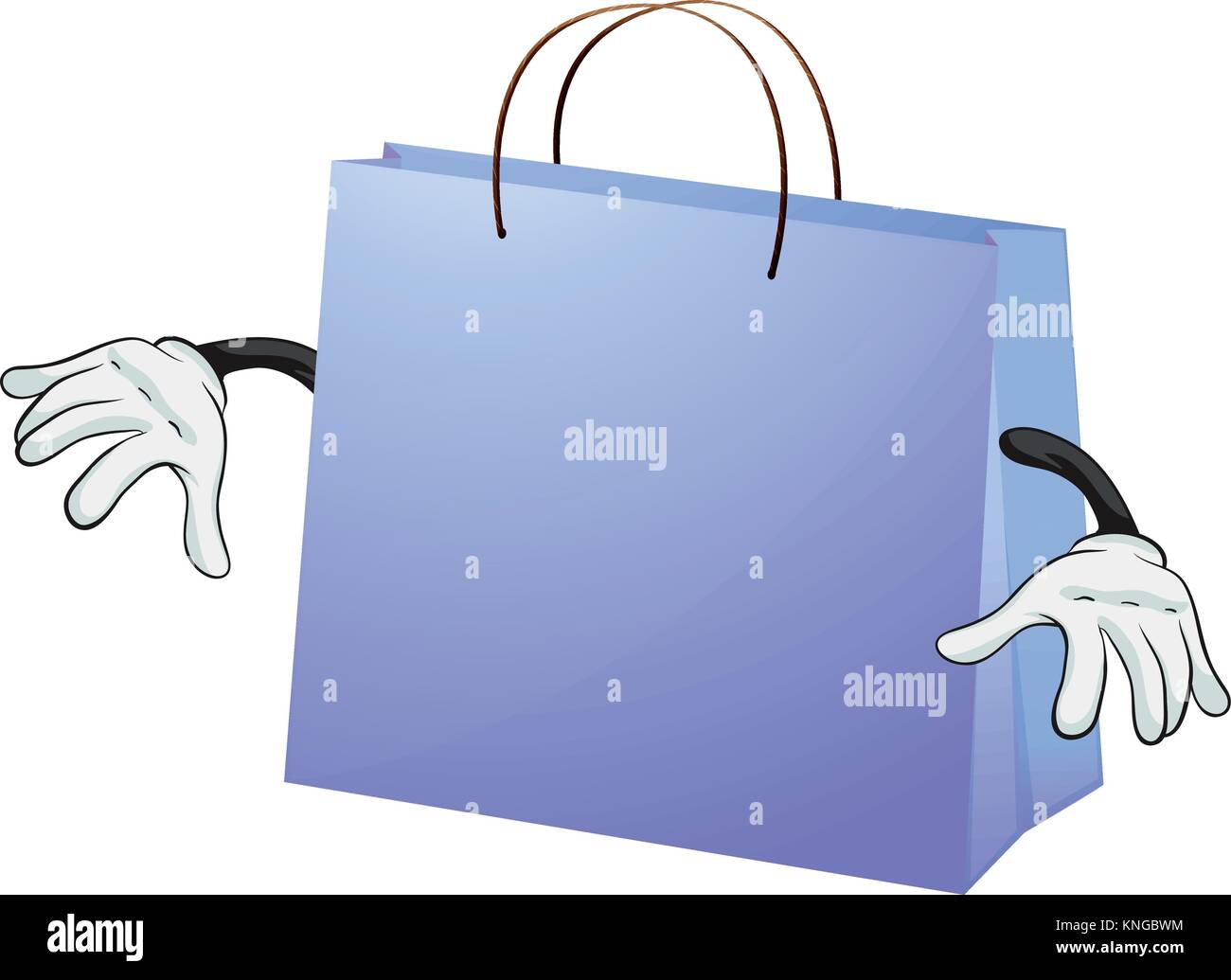 Illustration of a blue bag on a white background Stock Vector Image ...