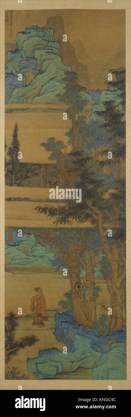 Landscape in the Blue-and-Green Manner. Artist: Chen Hongshou (Chinese ...