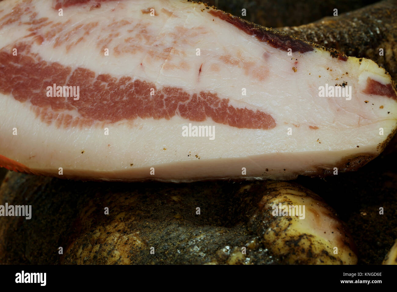 pork belly with a lot of fat to prepare very caloric dishes Stock Photo ...
