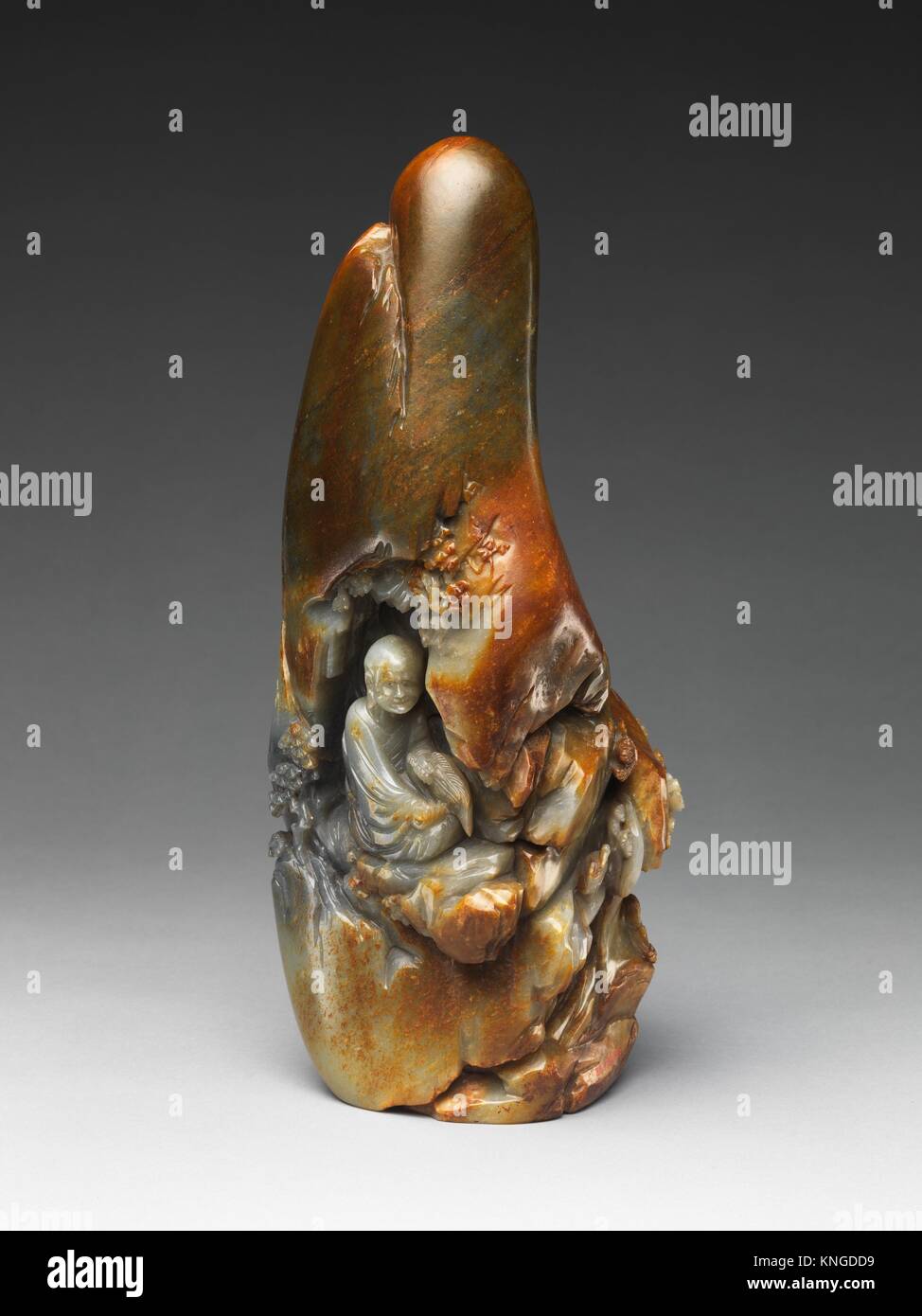 Seated luohan (arhat) in a grotto. Period: Qing dynasty (1644-1911 ...