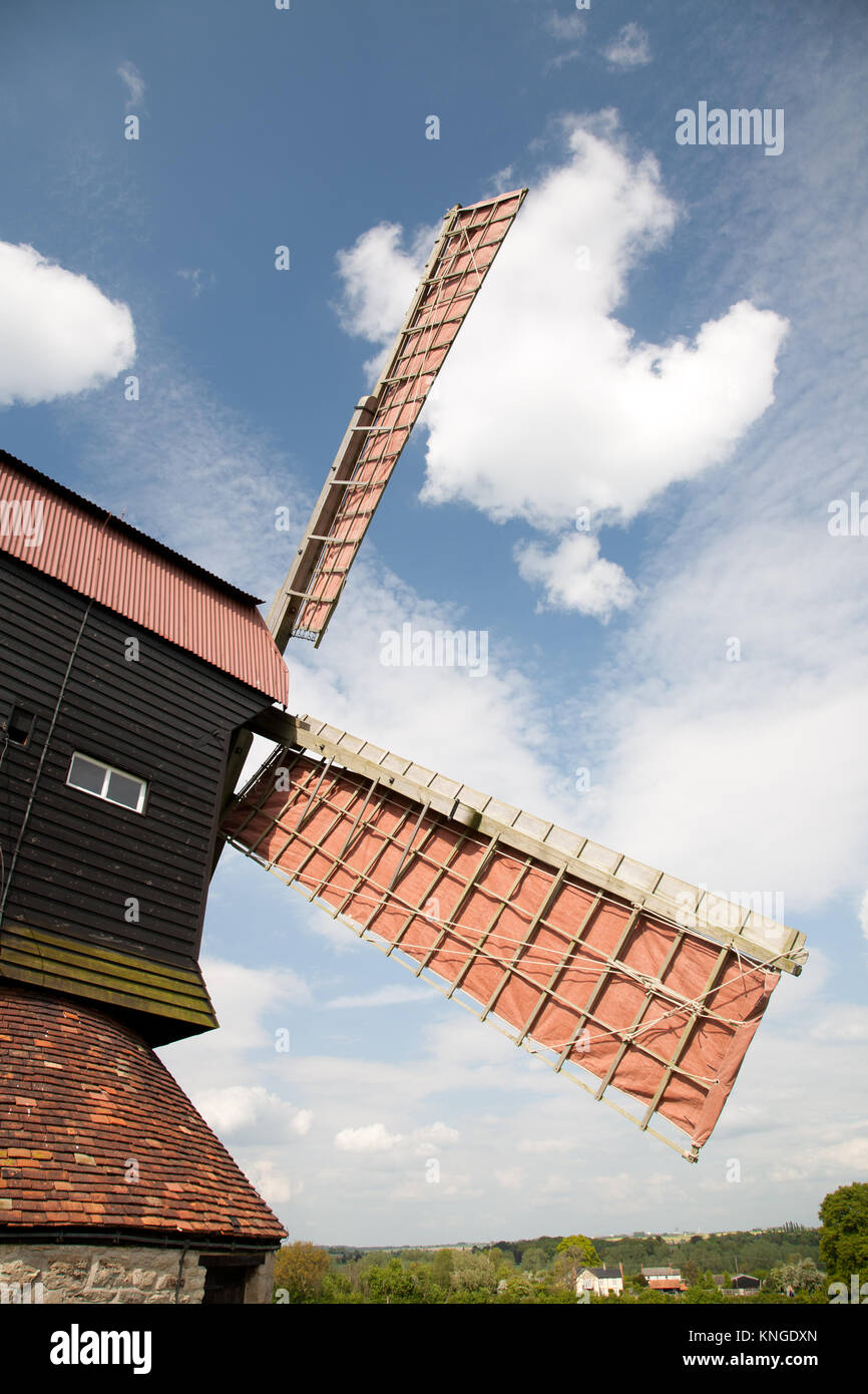Stevington windmill, in working order with sail cloth installed ...