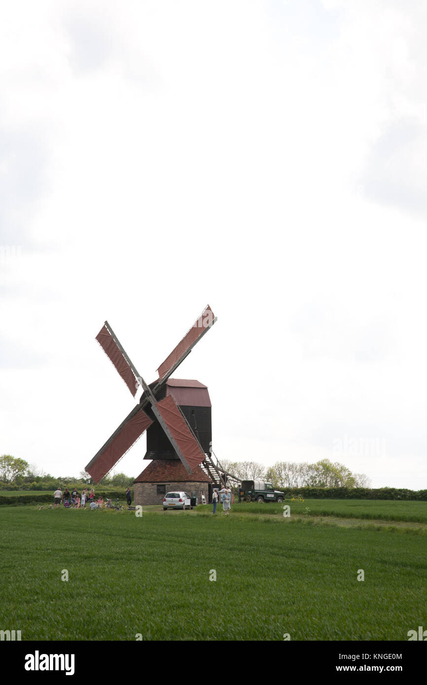 Stevington windmill, in working order with sail cloth installed ...