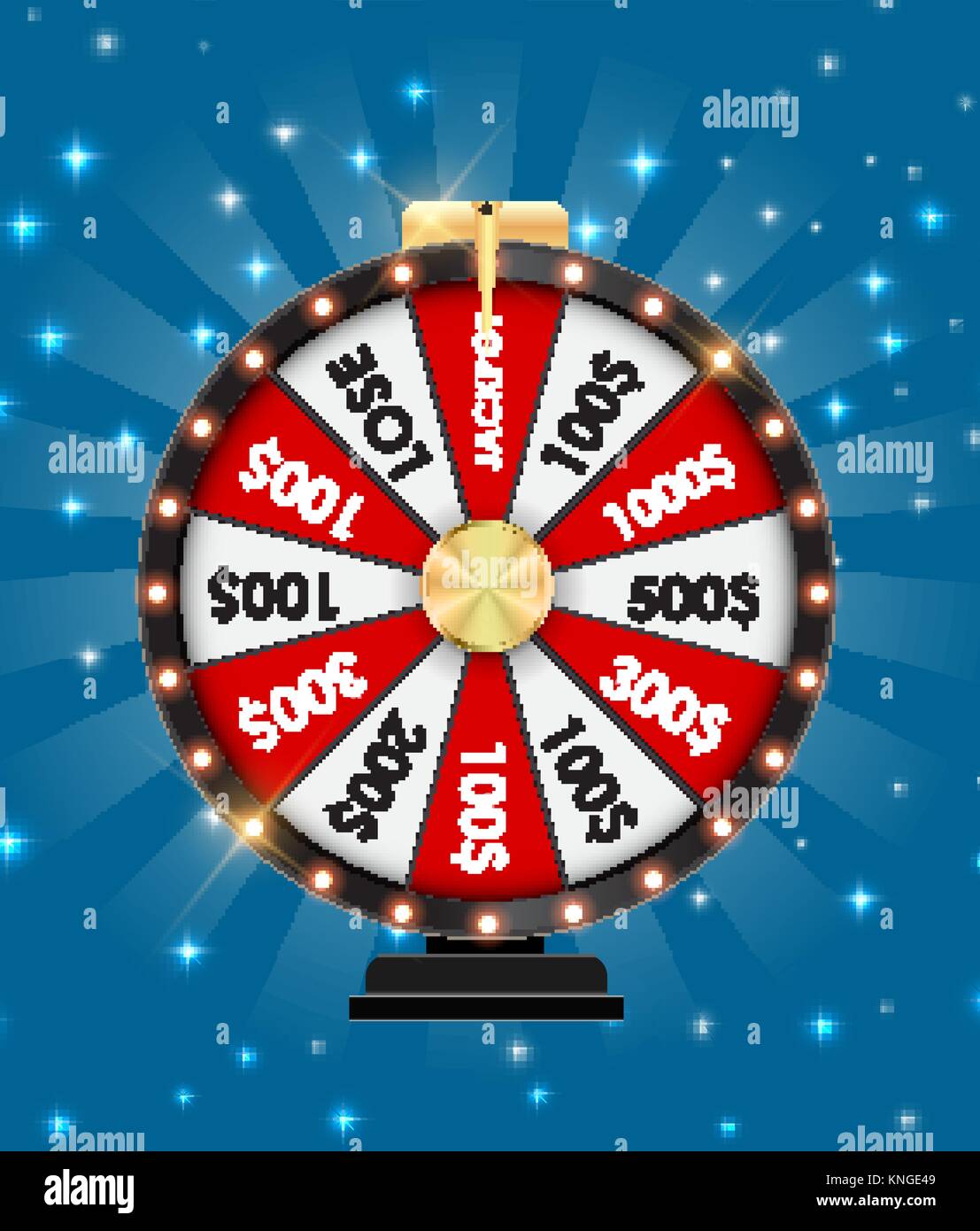 Wheel of Fortune, Lucky Icon with Place for Text. Vector Illustration ...