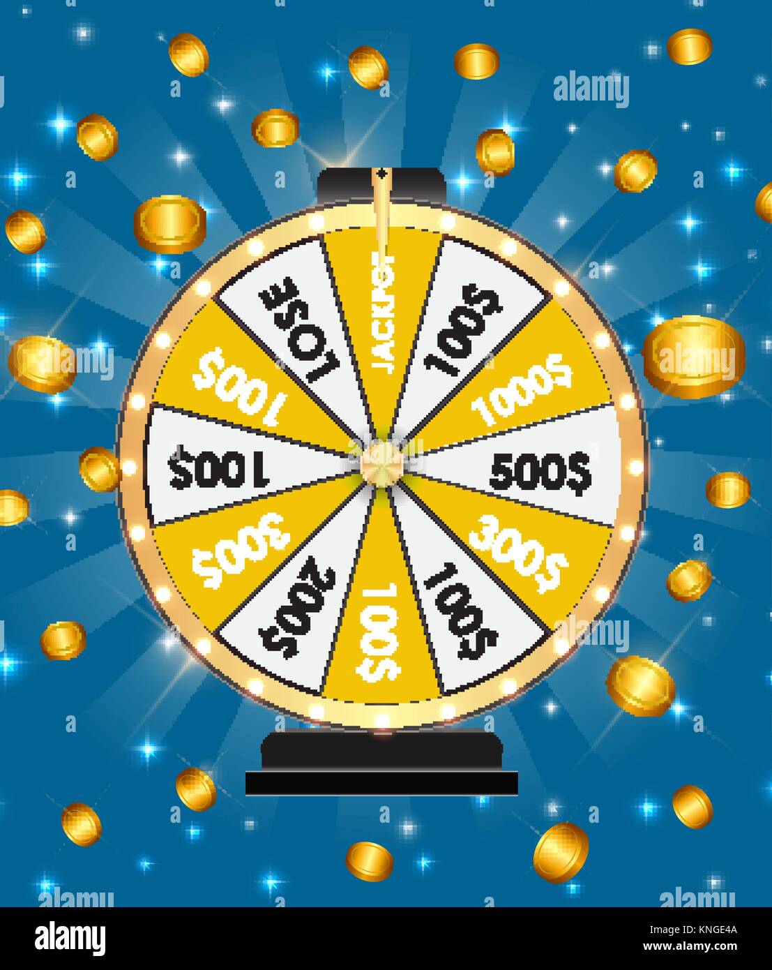 Wheel of Fortune, Lucky Icon with Place for Text. Vector Illustration ...