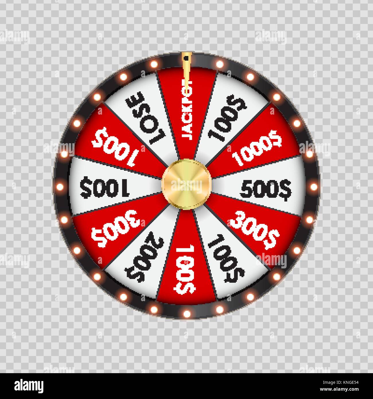 Wheel of Fortune, Lucky Icon on Transparent Background. Vector ...