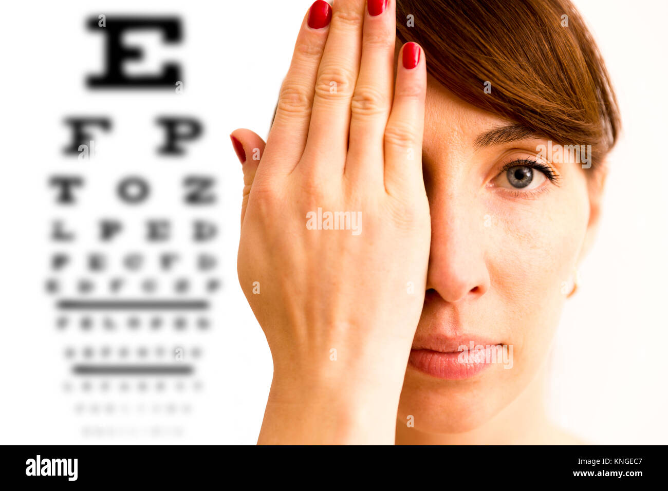 Eye test chart board hi-res stock photography and images - Alamy