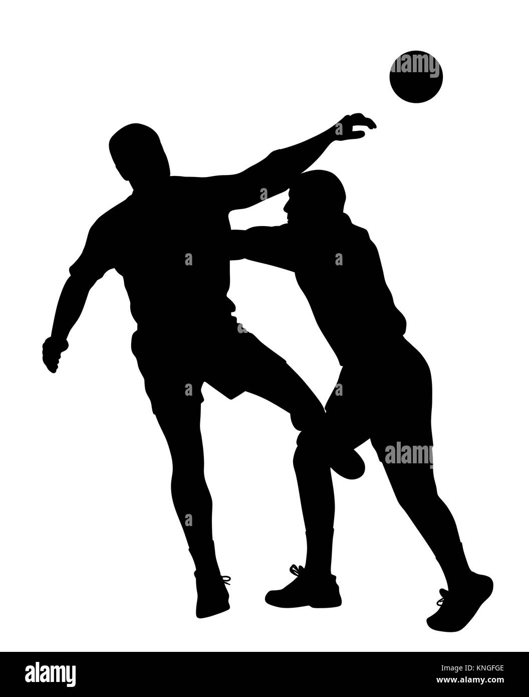 Handball player blocking opponent player Stock Vector Image & Art - Alamy