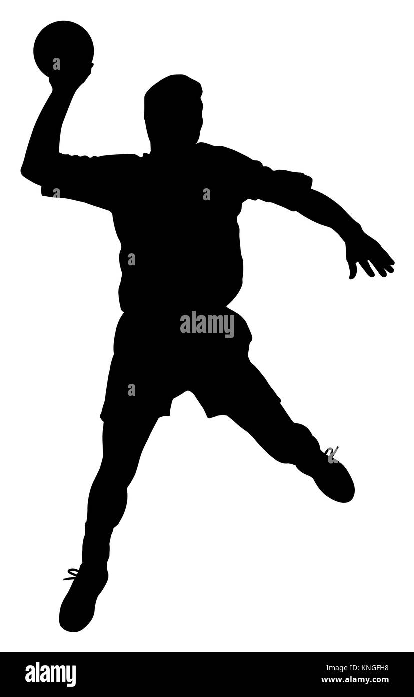 Male handball player Stock Vector Image & Art - Alamy