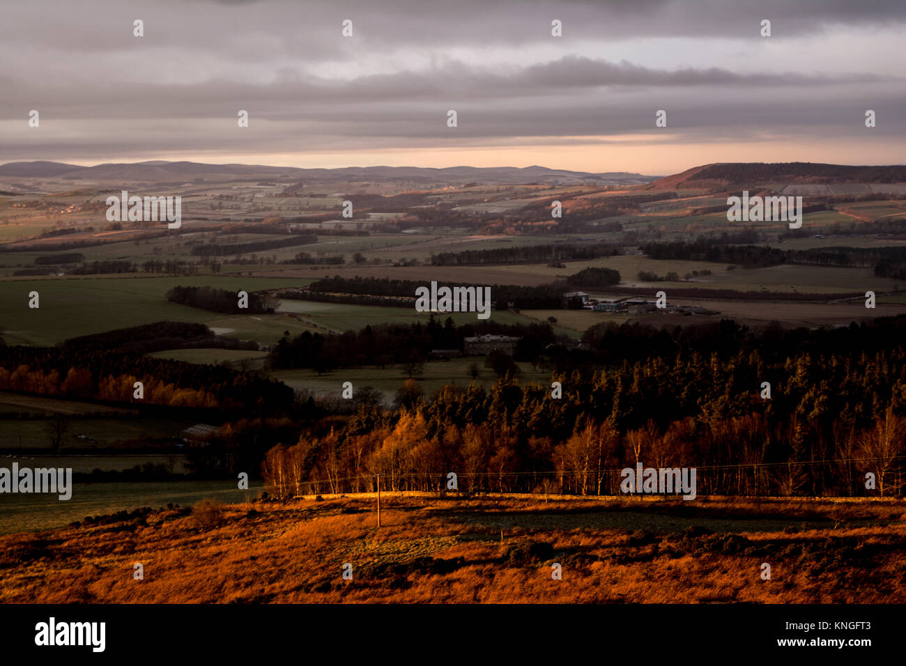 Road to Rothbury | Beautiful Winter Light and Sunset, Northumberland ...