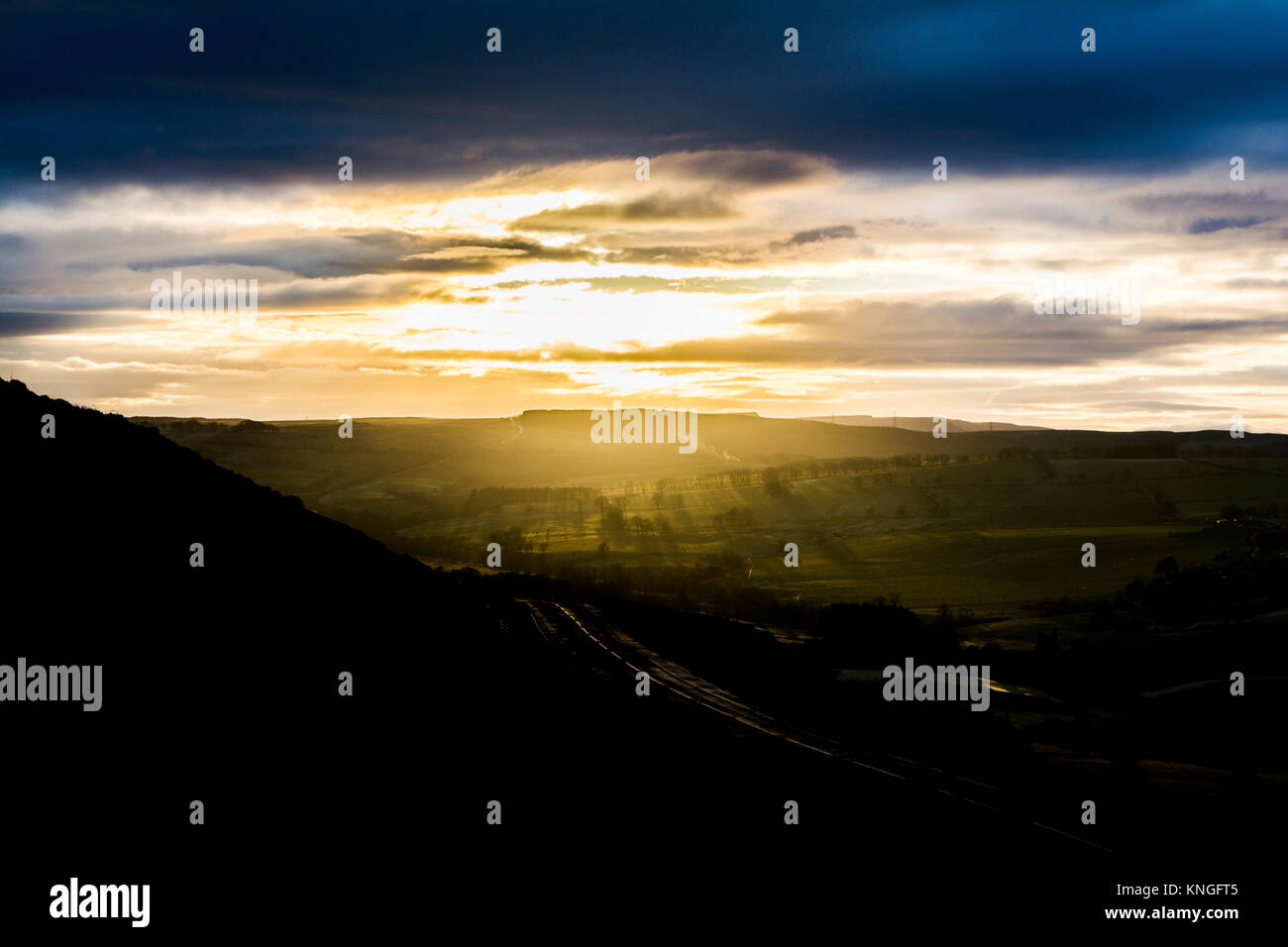 Road to Rothbury | Beautiful Winter Light and Sunset, Northumberland ...