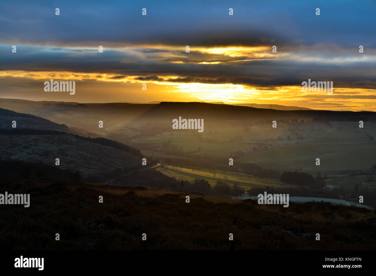 Road to Rothbury | Beautiful Winter Light and Sunset, Northumberland ...