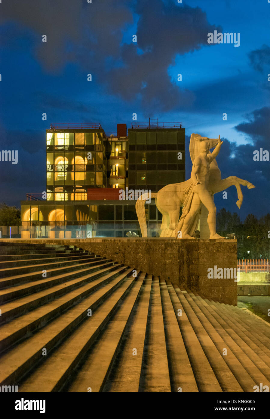 Rome, Italy - The Palazzo della Civiltà Italiana of EUR district, also ...