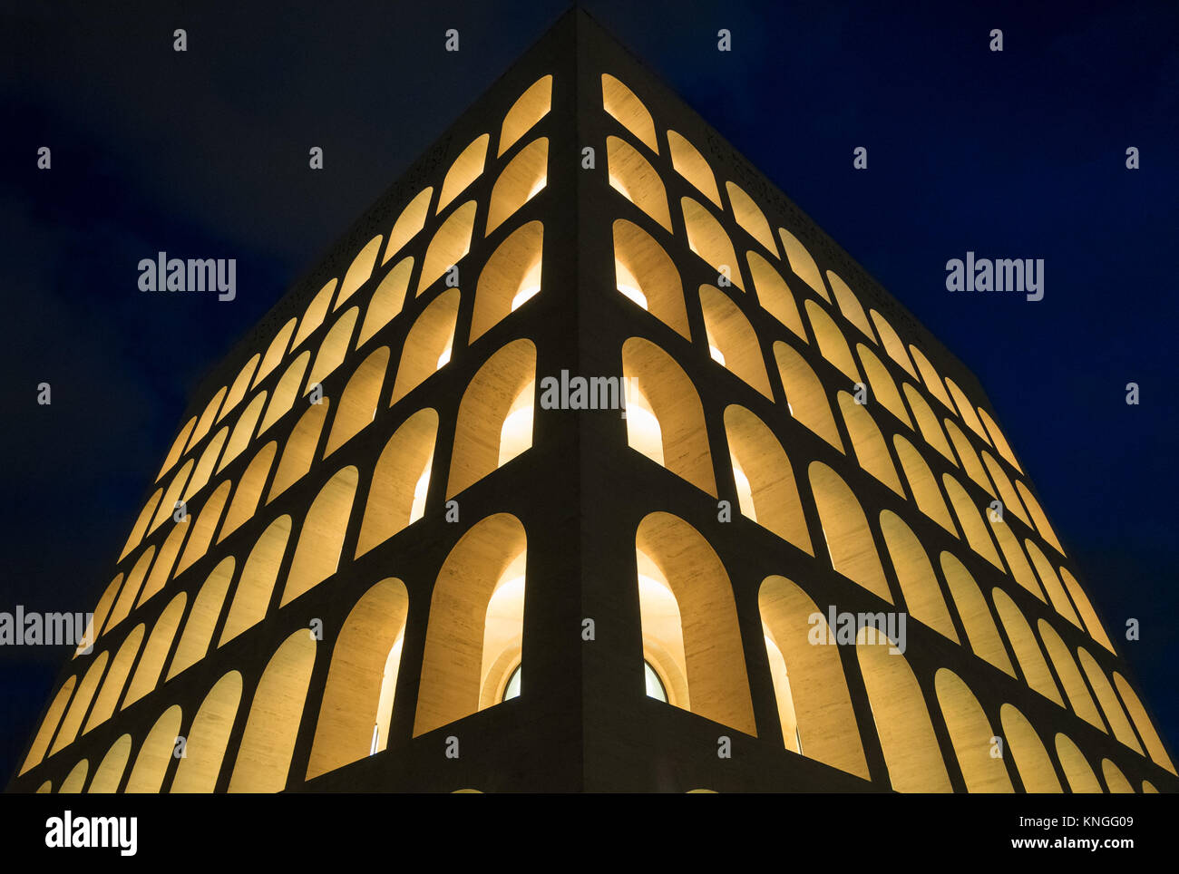 Rome, Italy - The Palazzo della Civiltà Italiana of EUR district, also ...
