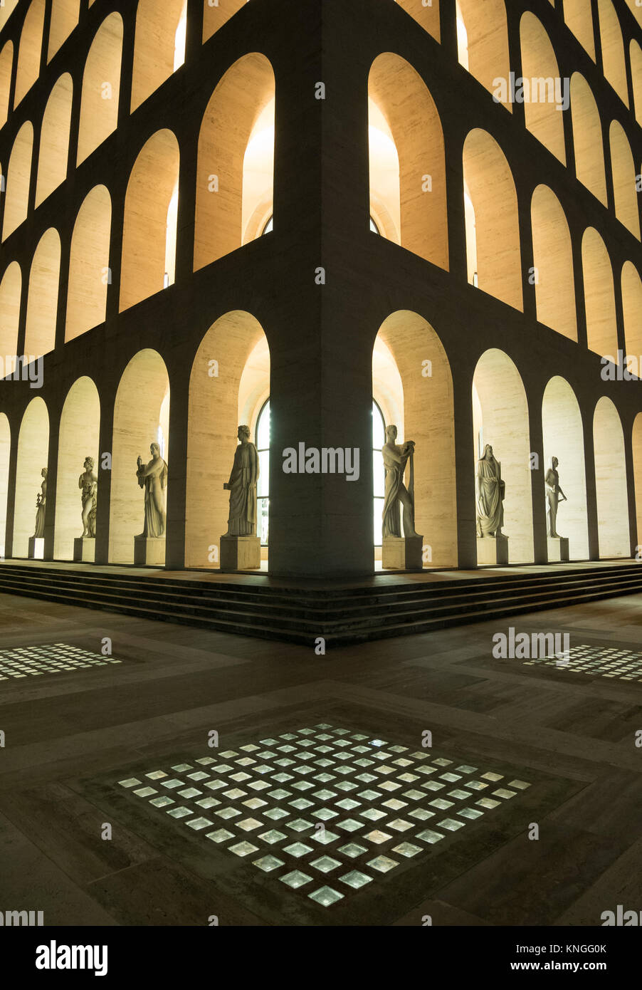 Rome, Italy - The Palazzo della Civiltà Italiana of EUR district, also ...