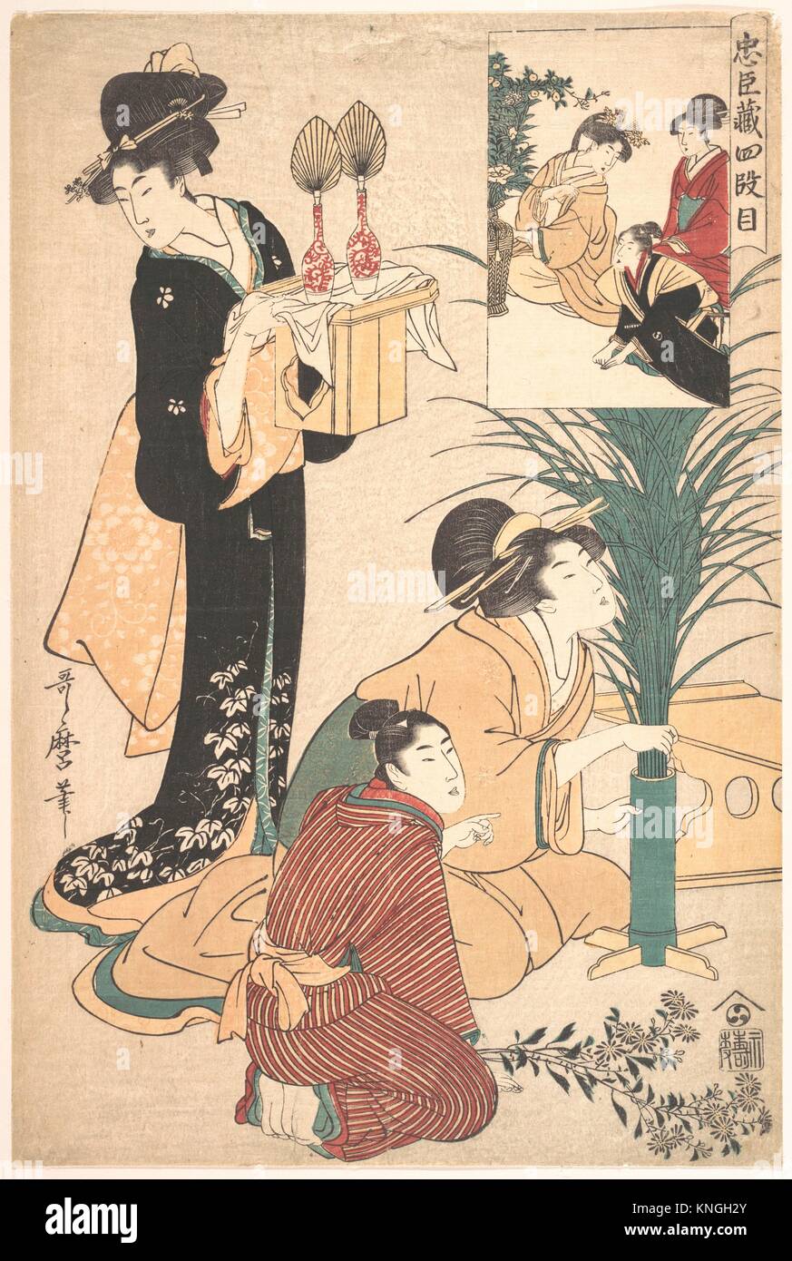 Kitagawa Utamaro Flowers Of Edo High Resolution Stock Photography and ...